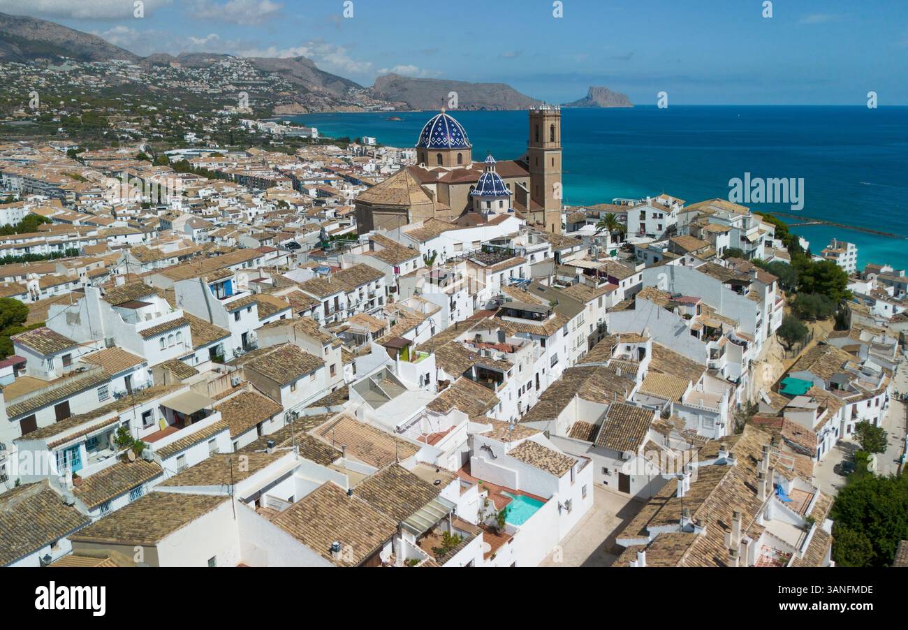 Altea skyline beach aerial drone hi-res stock photography and images ...