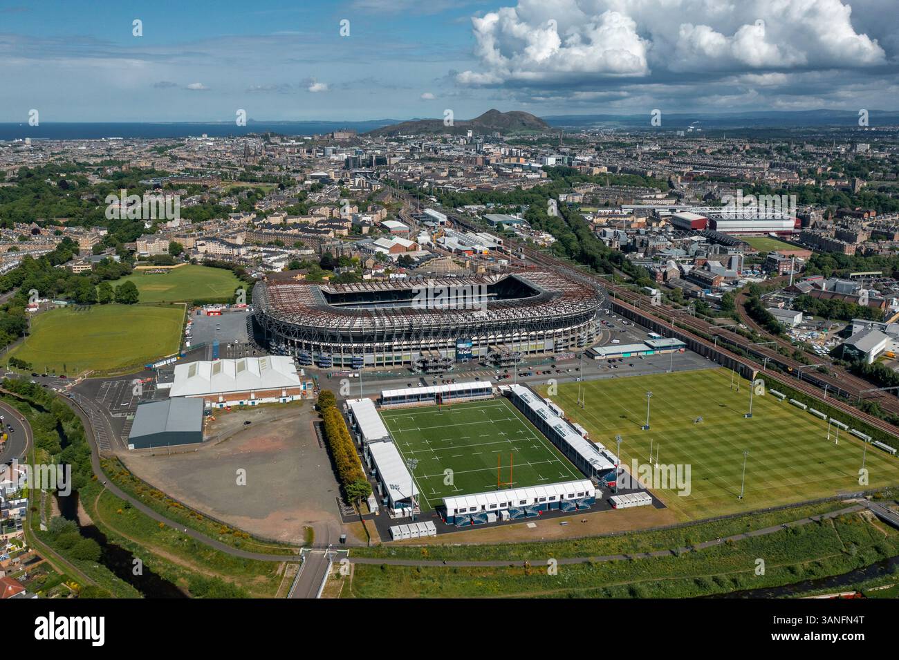 Aerial view of Scottish Gas Murrayfield Stadium, Roseburn St, Edinburgh ...