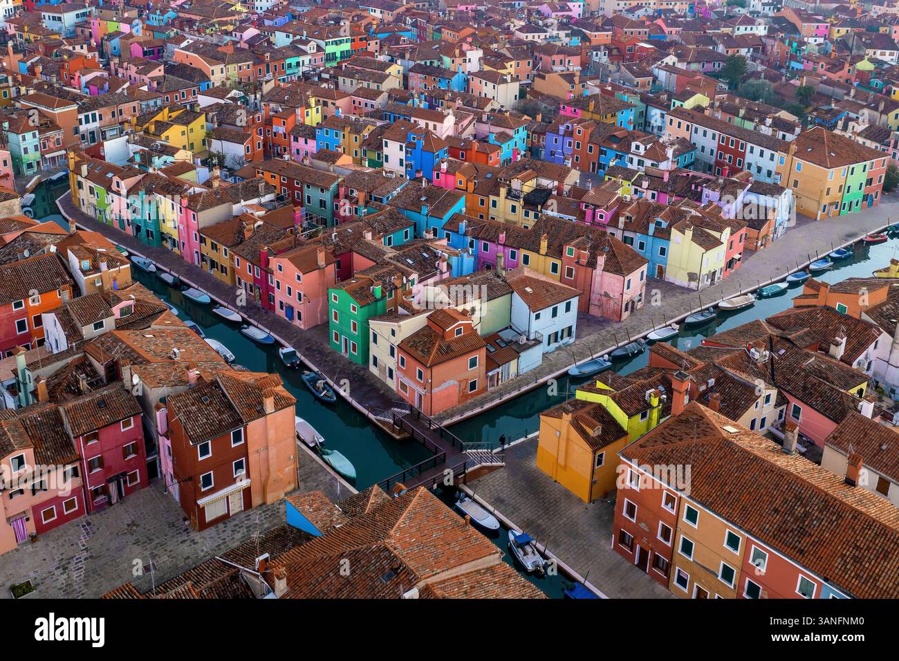 Aerial view of Burano Island Venice, Italy Stock Photo - Alamy