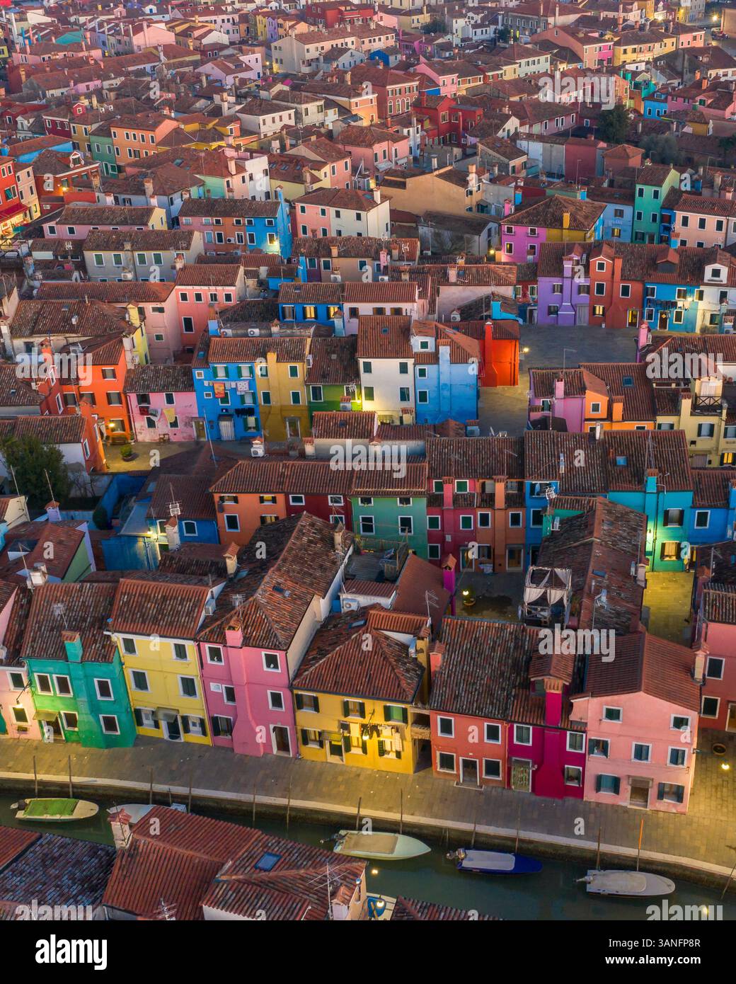 Aerial view of Burano Island Venice, Italy Stock Photo - Alamy