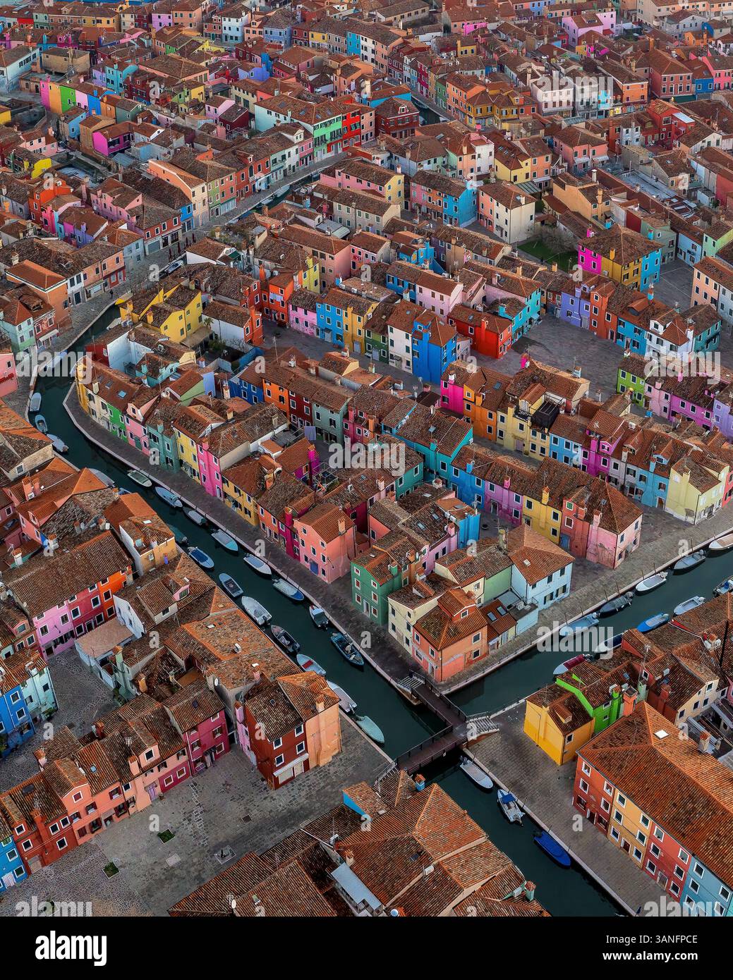 Aerial view of Burano Island Venice, Italy Stock Photo - Alamy