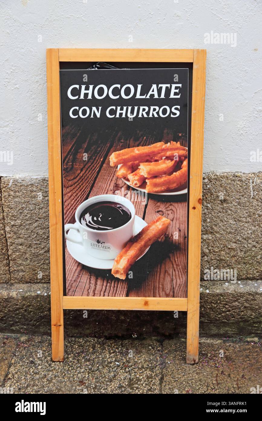 Chocolate and Churros sign Stock Photo - Alamy