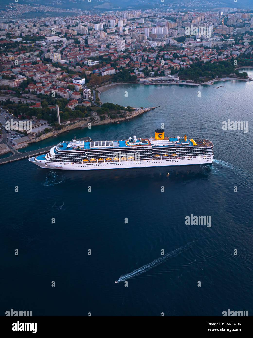 Drone over landscape adriatic sea hi-res stock photography and images ...