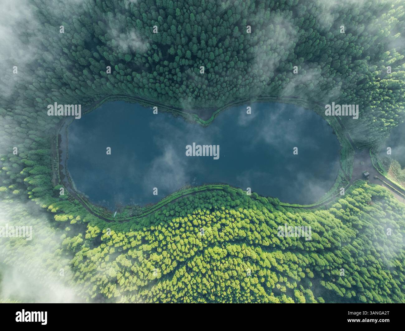 Aerial view of Seven Lakes, Capelas, Azores, Portugal Stock Photo - Alamy