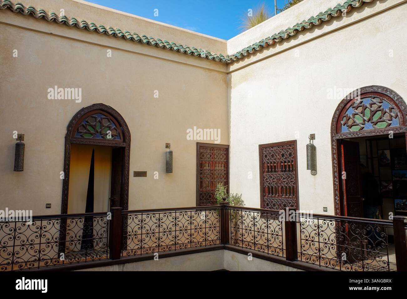 01 Jan 2025 - Marrakesh, Morocco - Moroccan Riad Courtyard building ...