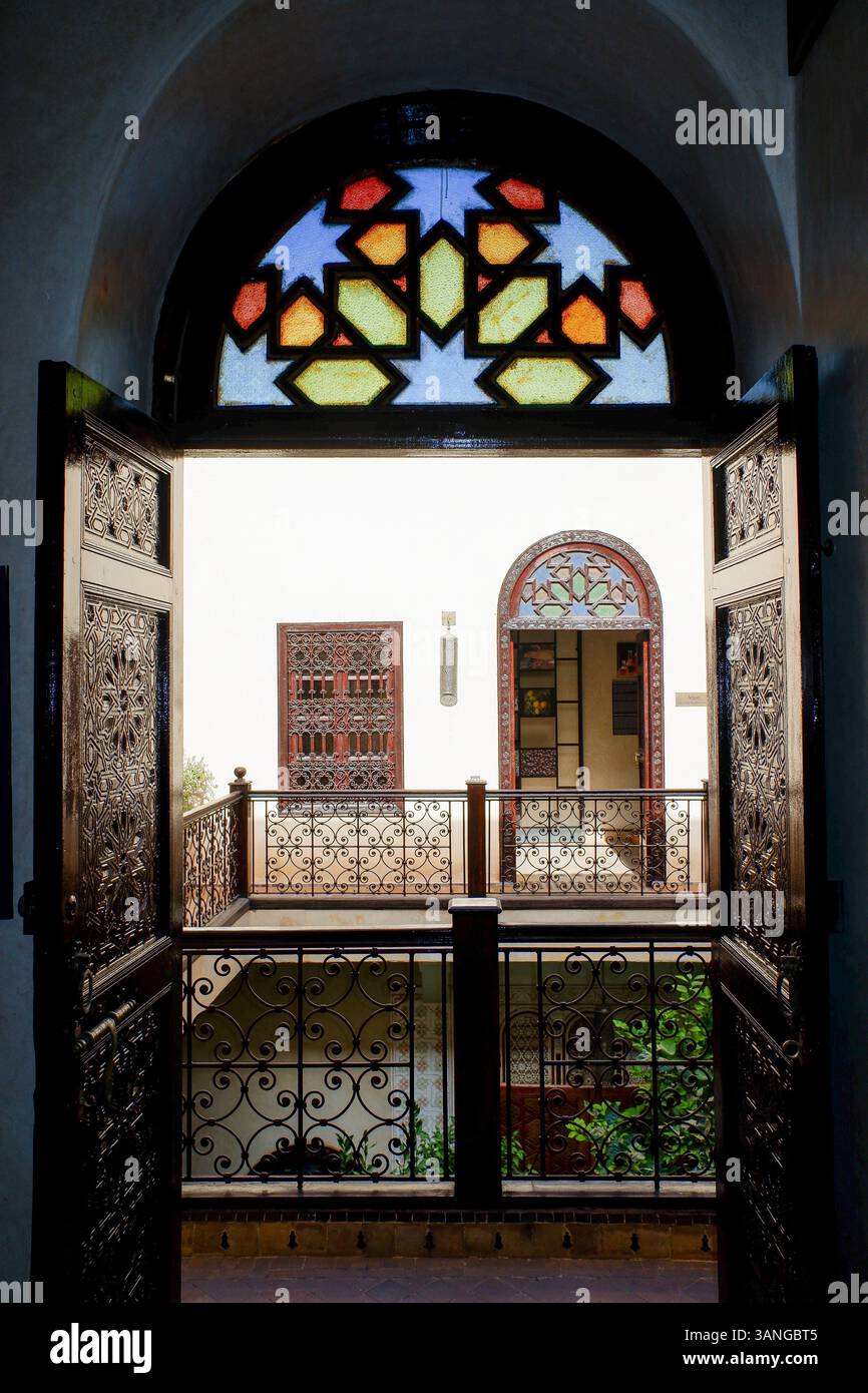 01 Jan 2025 - Marrakesh, Morocco - Moroccan Riad Courtyard building ...