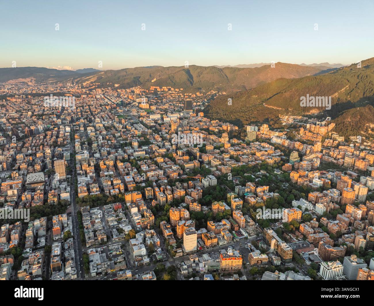 Aerial view of urban cityscape, Bogota, Colombia Stock Photo - Alamy