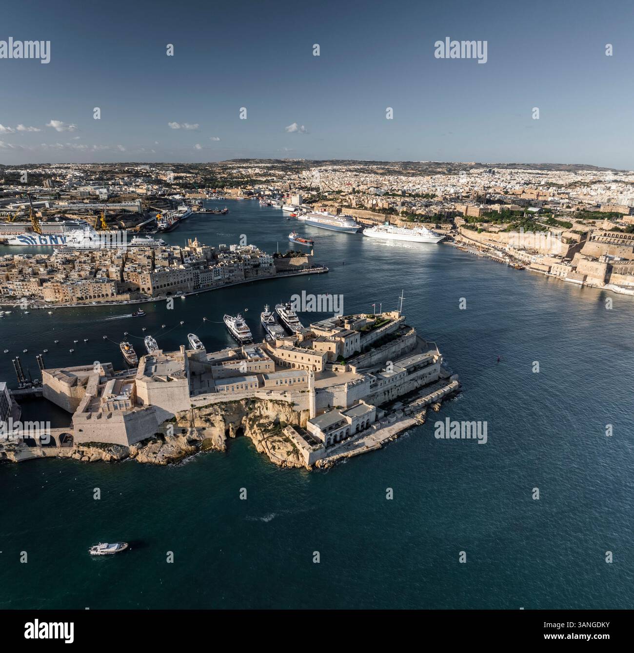 Aerial view of Fort Saint Angelo, Valletta, Malta Stock Photo - Alamy