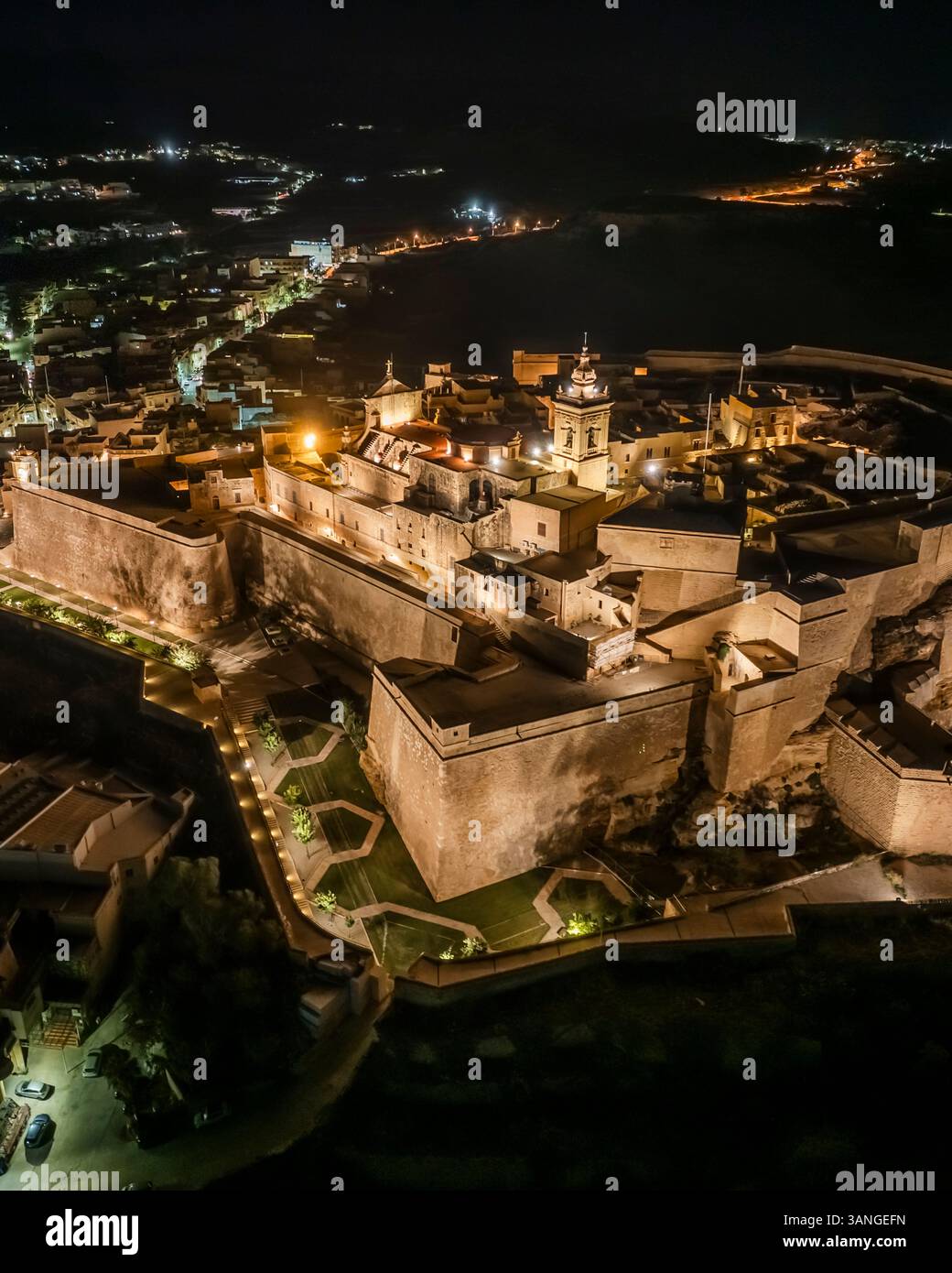 Aerial view of Gran Castello castle, Gozo, Malta Stock Photo - Alamy