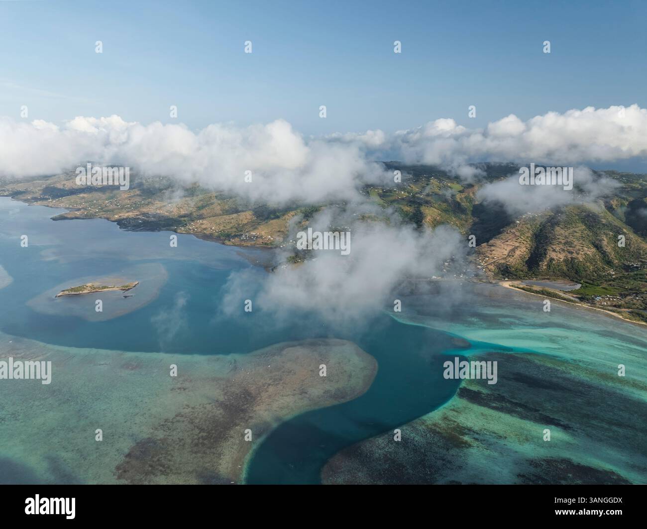 Aerial view of Rodrigues Hermitage island, Mauritius Stock Photo - Alamy
