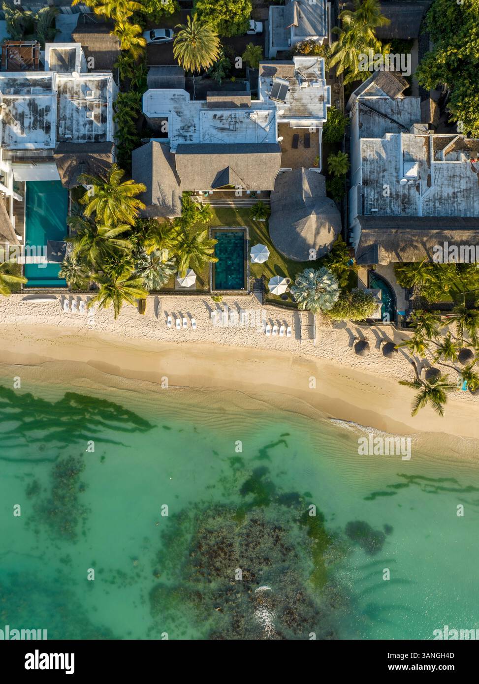 Aerial view of Royal Palm hotel, Poste de Flacq, Mauritius Stock Photo ...
