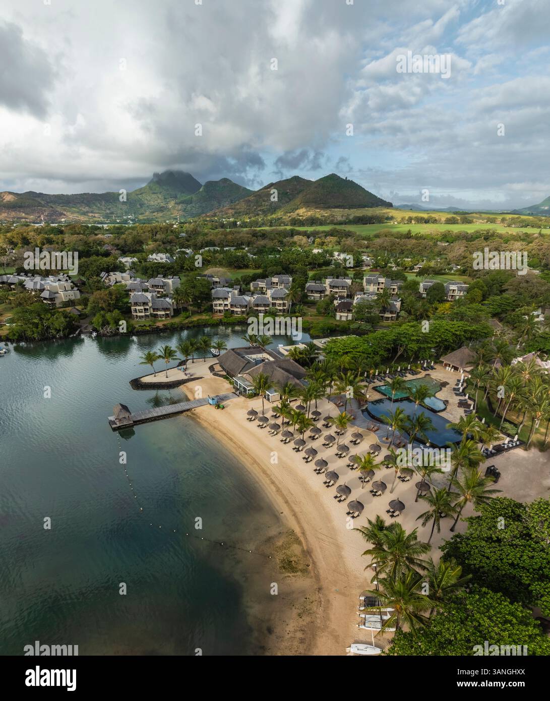 Aerial view of Anahita hotel, Flacq, Mauritius Stock Photo - Alamy