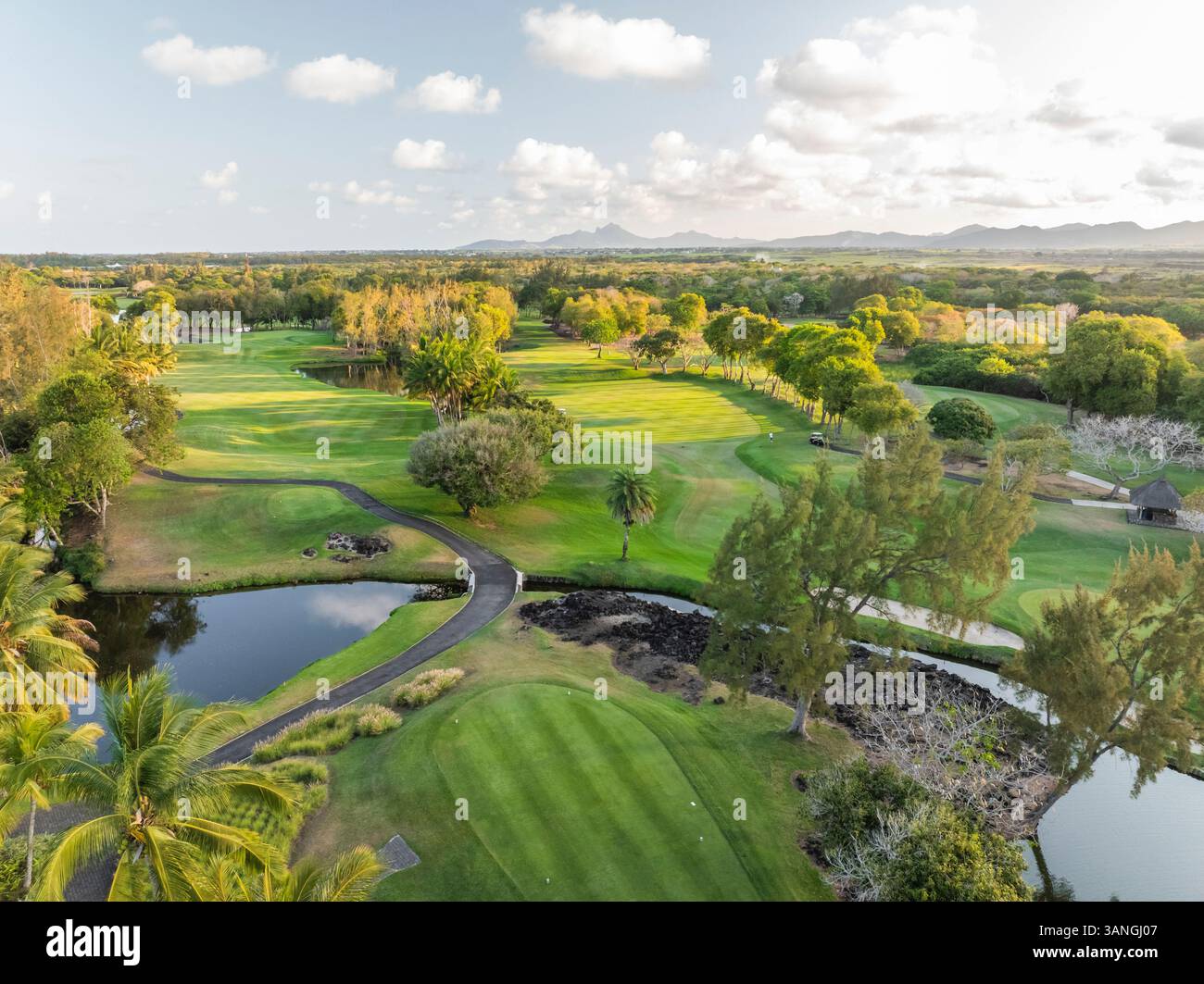 Aerial view of Constance Golf, Flacq, Mauritius Stock Photo - Alamy