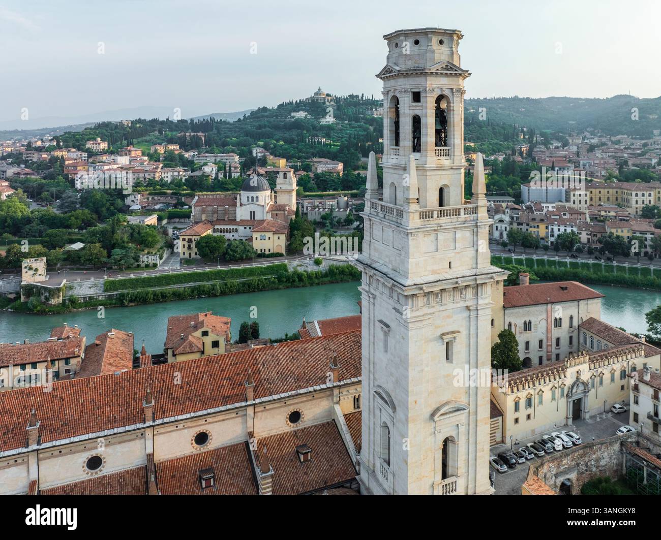 Aerial view of historic Verona with its beautiful architecture and ...