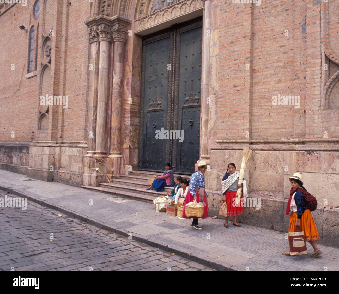 Jul 04, 1998 - Cuenca, Azuay, Ecuador - Local people walk in the ...