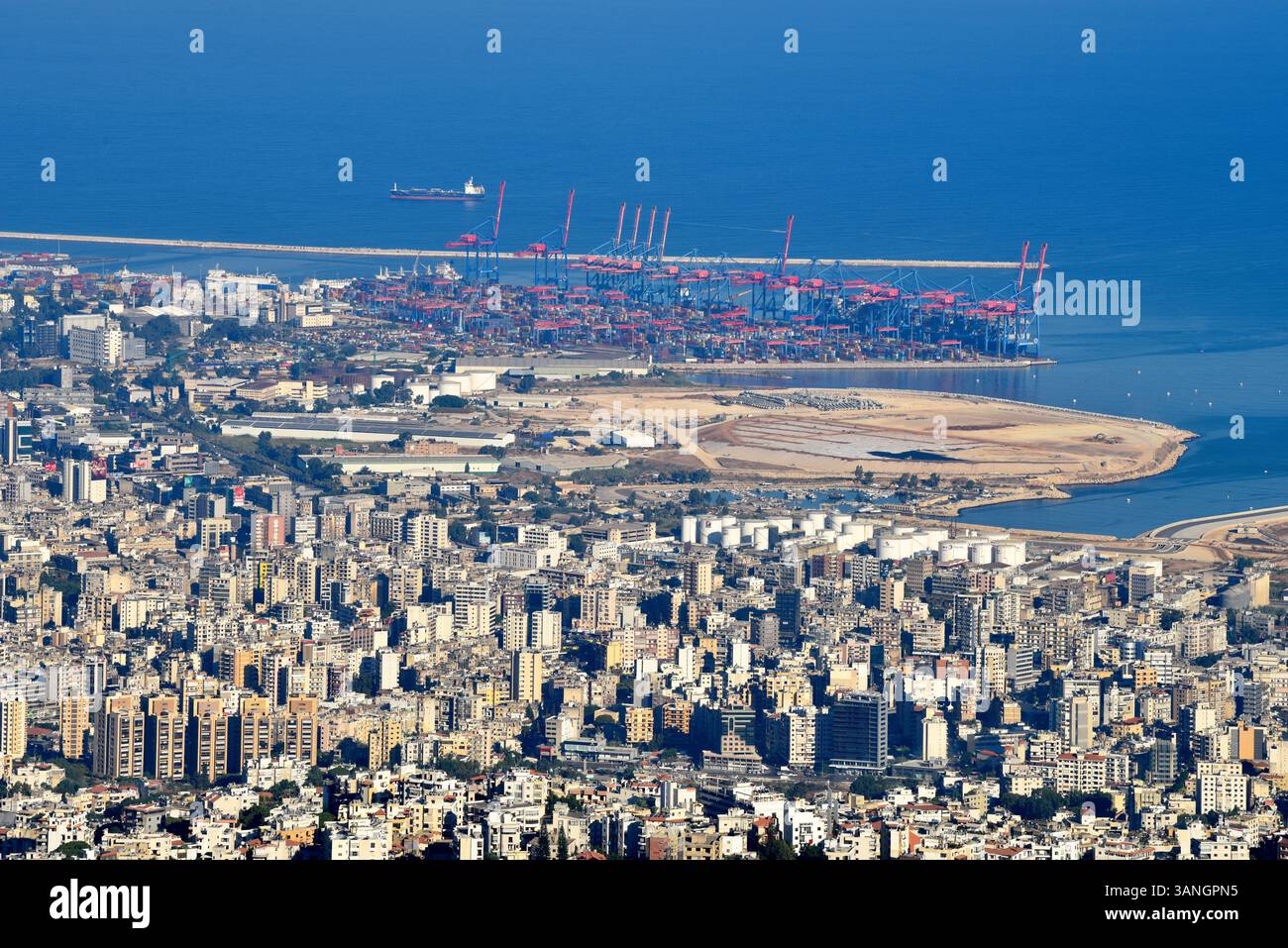 General view over Beirut from Mount Lebanon, Lebanon Stock Photo - Alamy