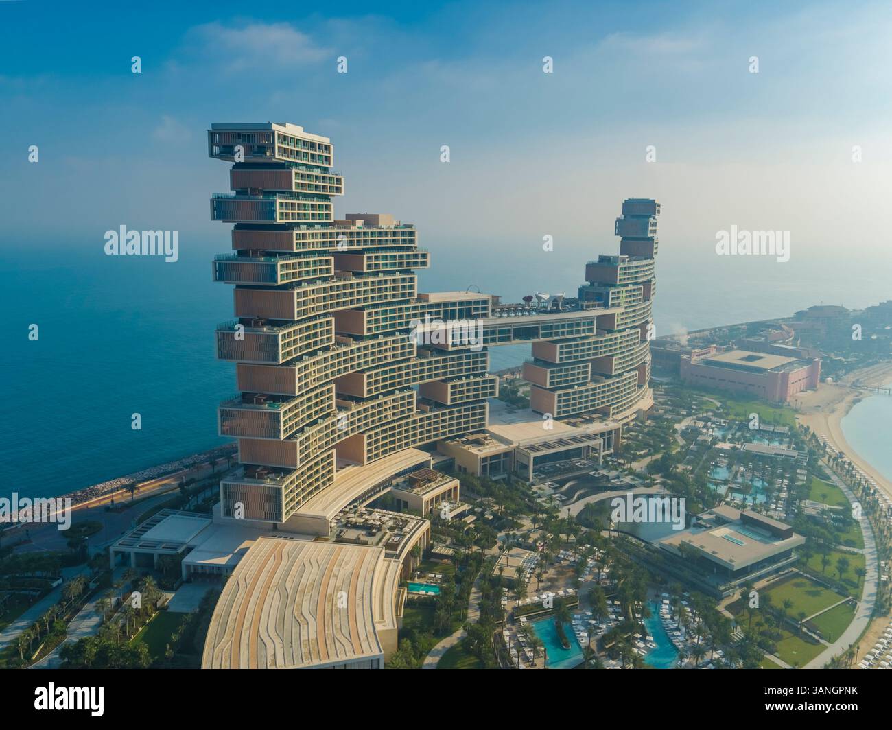 Dubai, UAE - 6 April 2023: Aerial view of Atlantis the Royal hotel on ...