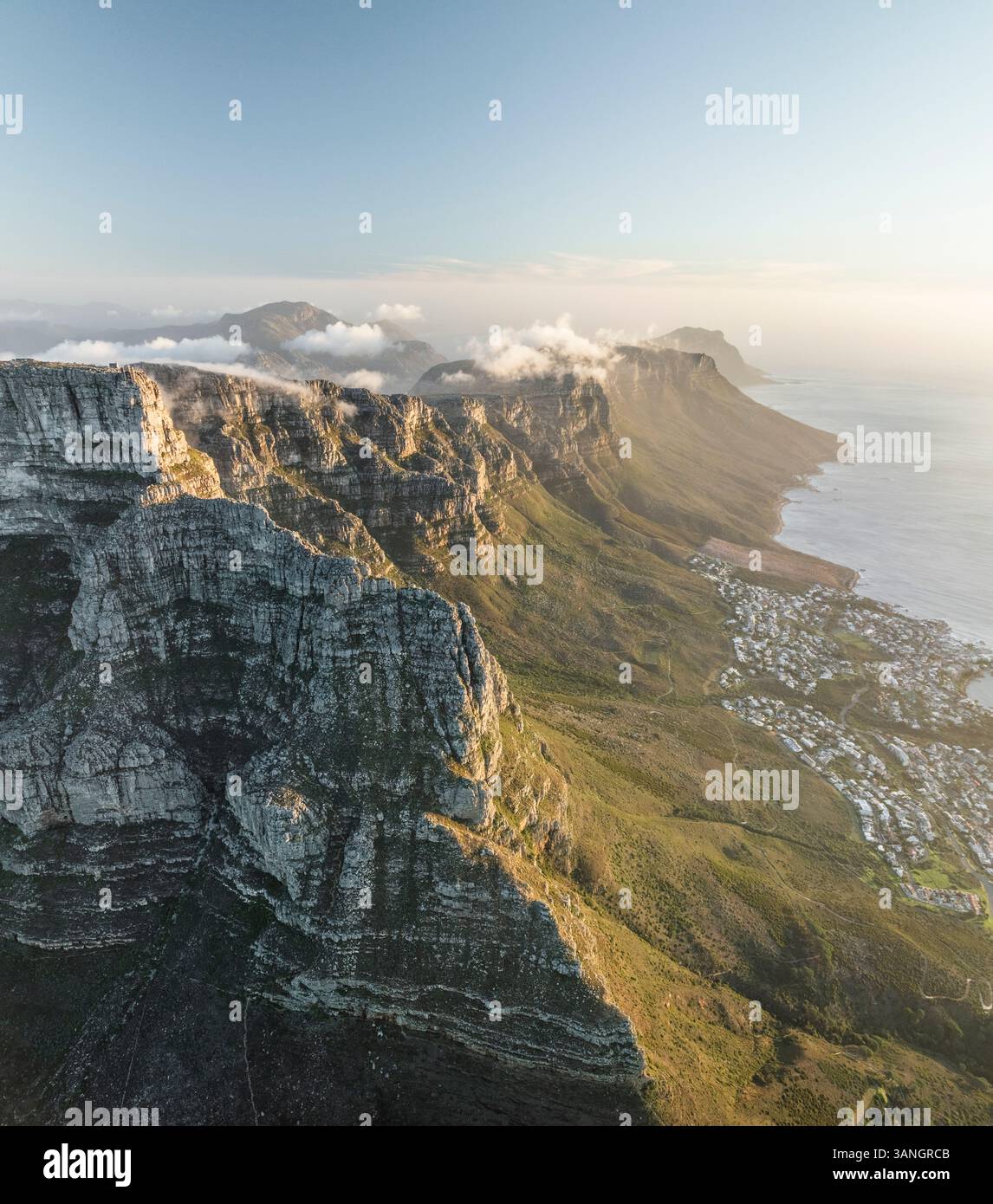 Aerial view of Kloof Corner Ridge, Cape Town, Western Cape, South ...