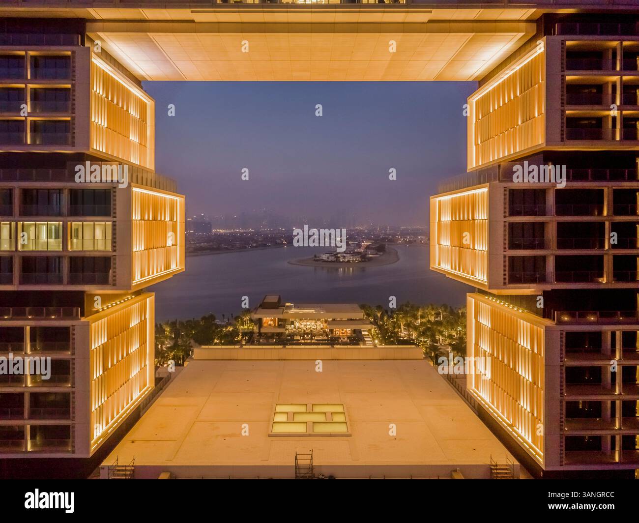 Dubai, UAE - 6 April 2023: Aerial view of Atlantis the Royal hotel and ...