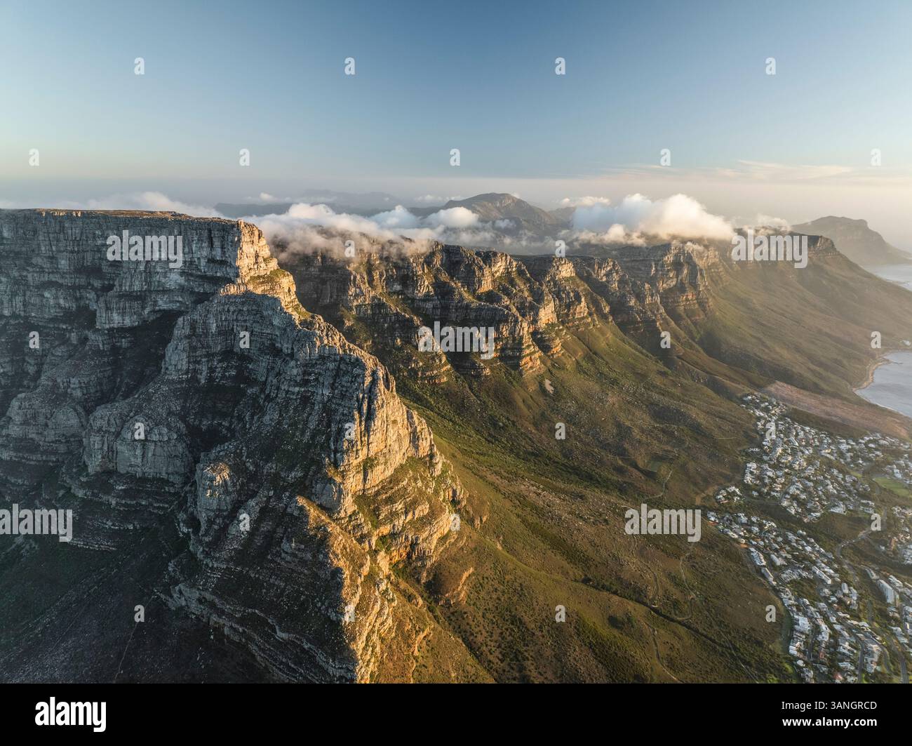 Aerial view of Kloof Corner Ridge, Cape Town, Western Cape, South ...