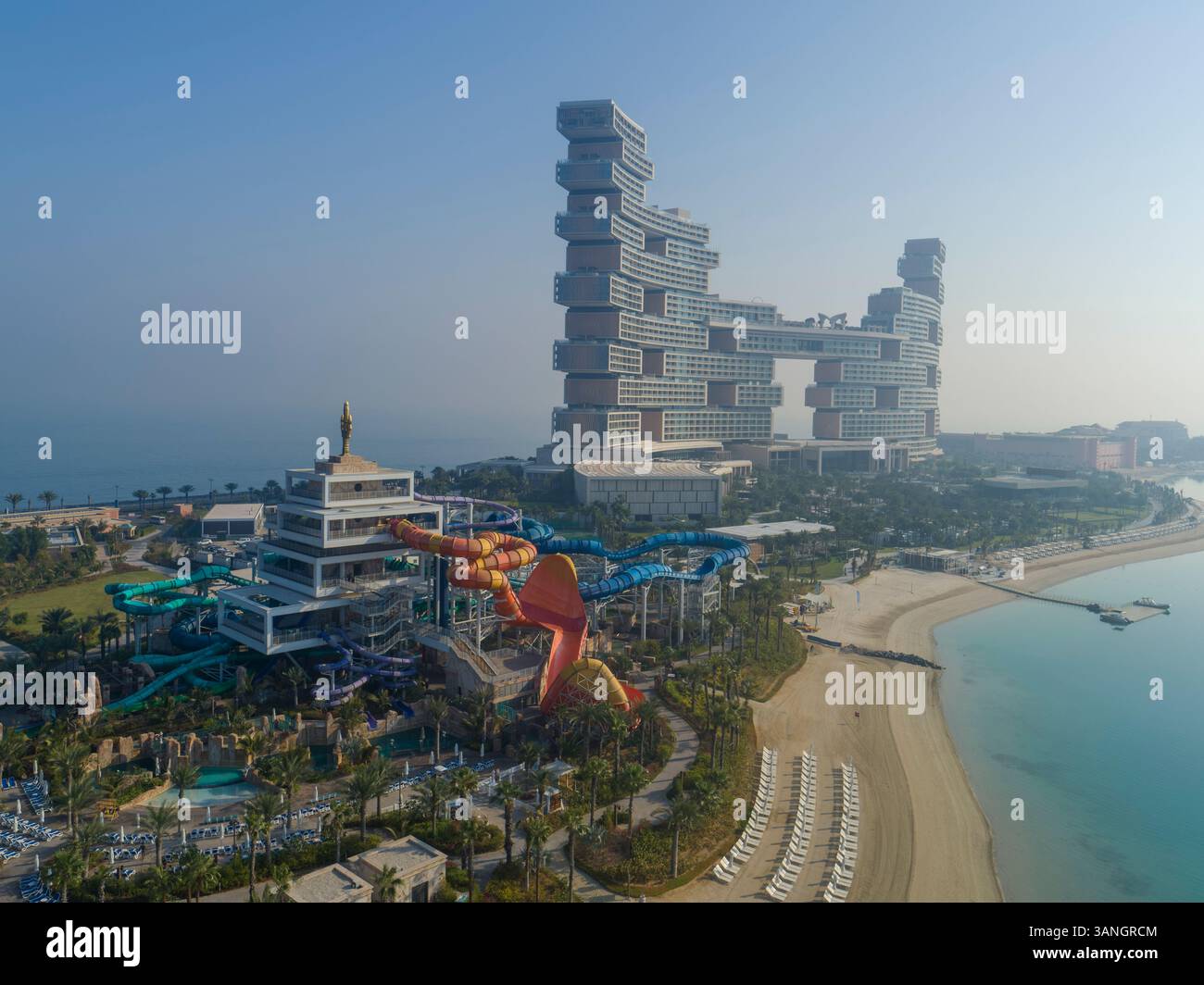 Dubai, UAE - 6 April 2023: aerial view of Atlantis the Royal hotel at ...