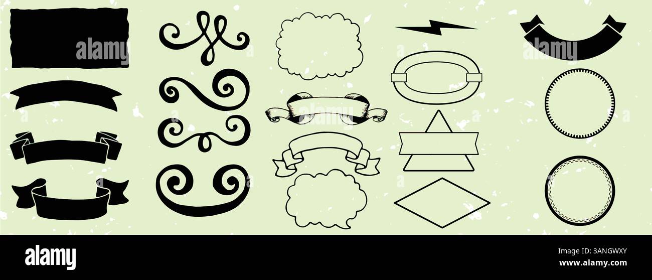 Decorative Banner and Frame Vector Collection Stock Vector Image & Art ...