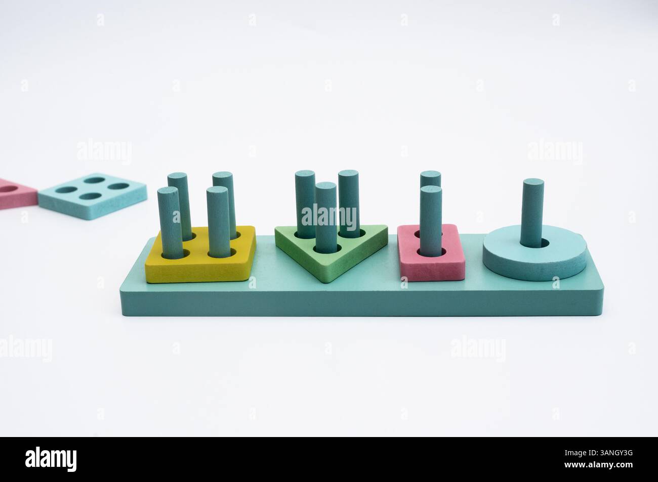 wooden Montessori sorting game displayed on a white background ...