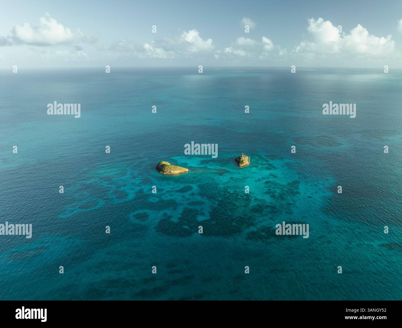 Aerial view of small tiny islands on Providencia and Santa Catalina ...
