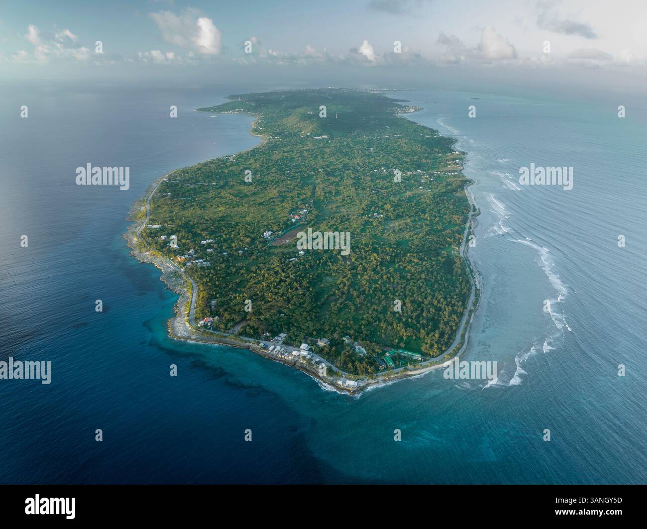 Aerial view of San Andres Island in the Carribean Sea, Archipelago of ...