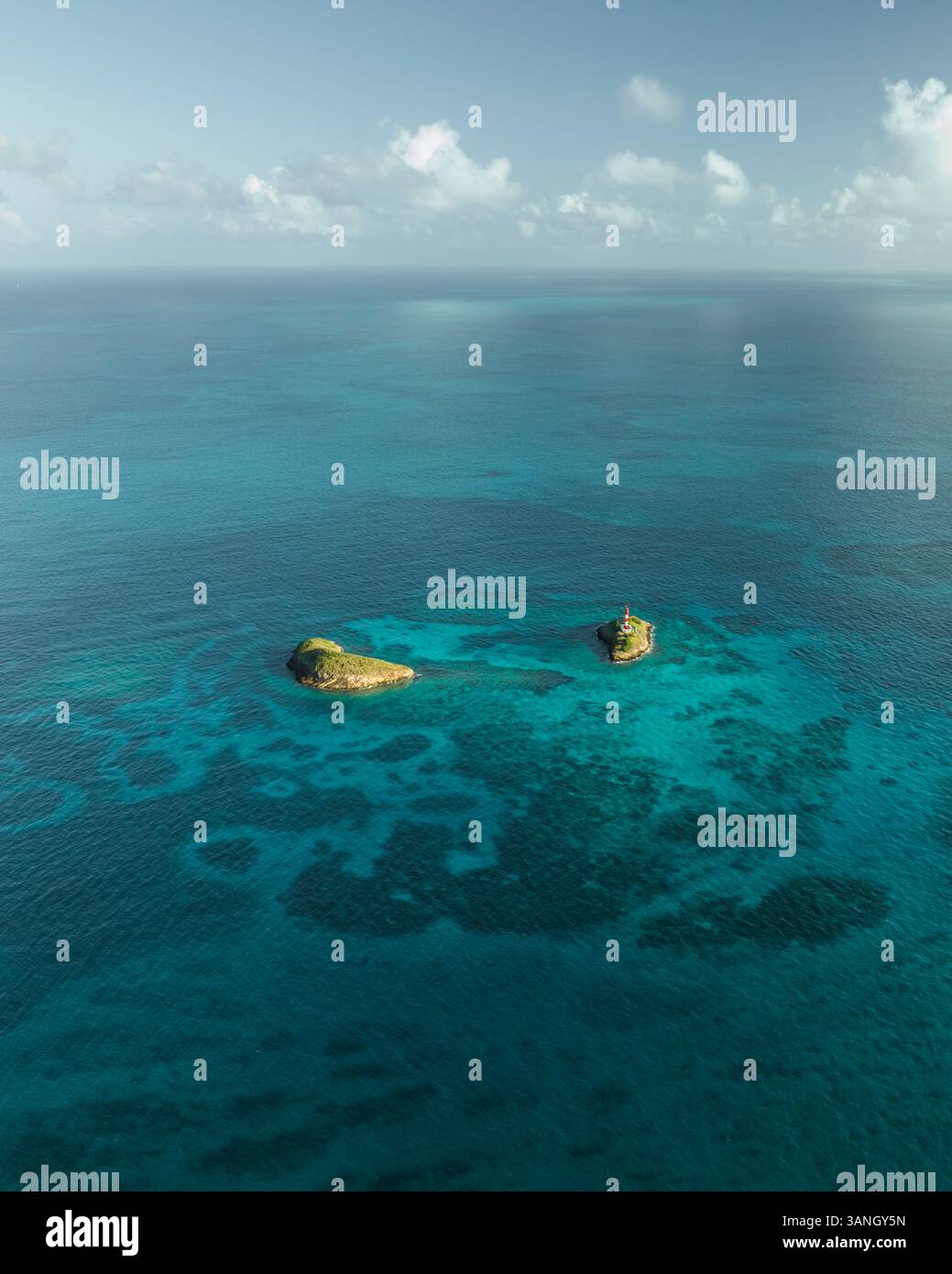 Aerial view of small tiny islands on Providencia and Santa Catalina ...