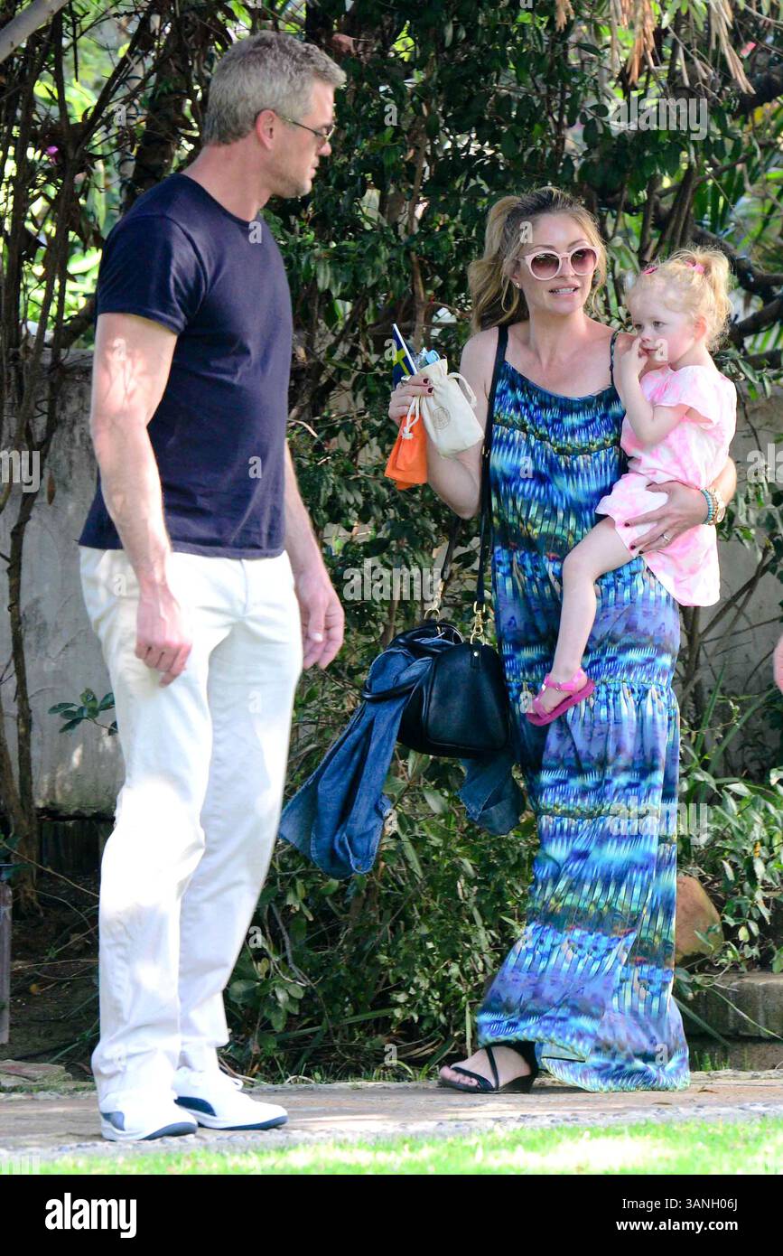 Eric Dane and Rebecca Gayheart at a party with their daughter Georgia ...