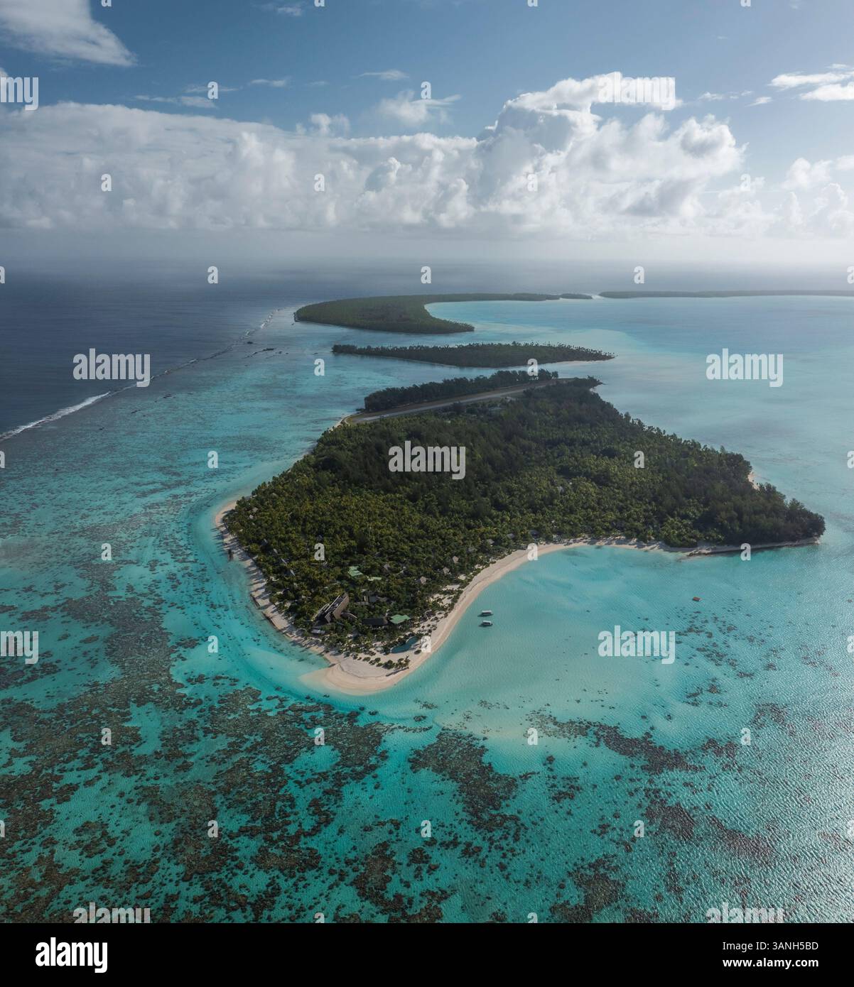 Aerial view of Onetahi island, French Polynesia Stock Photo - Alamy