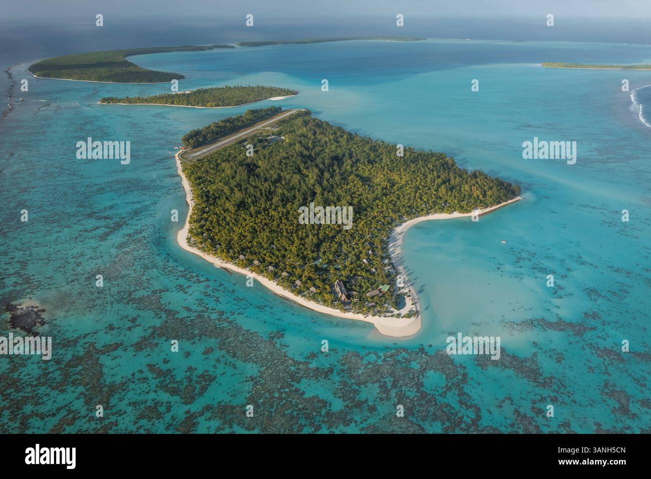 Aerial view of Onetahi island, French Polynesia Stock Photo - Alamy