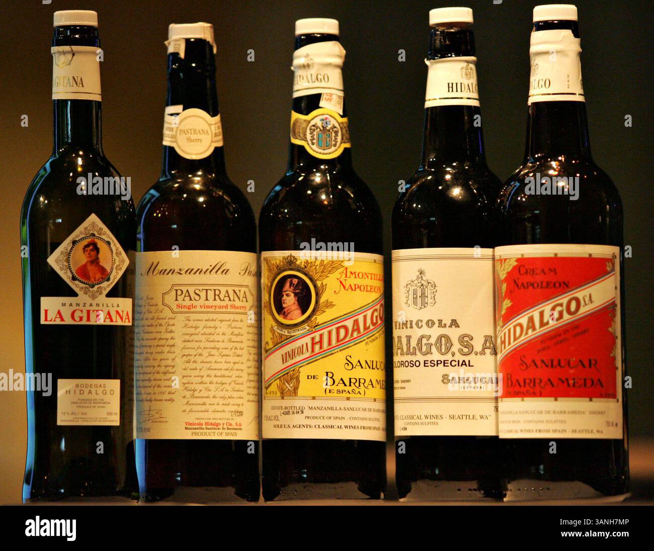 Guests tasted five sherries made by Bodegas Hidalgo-La Gitana during a ...