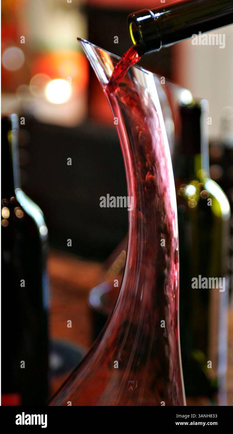 At Swanson Vineyards, a Riedel Cornetto decanter has a swan-like neck ...