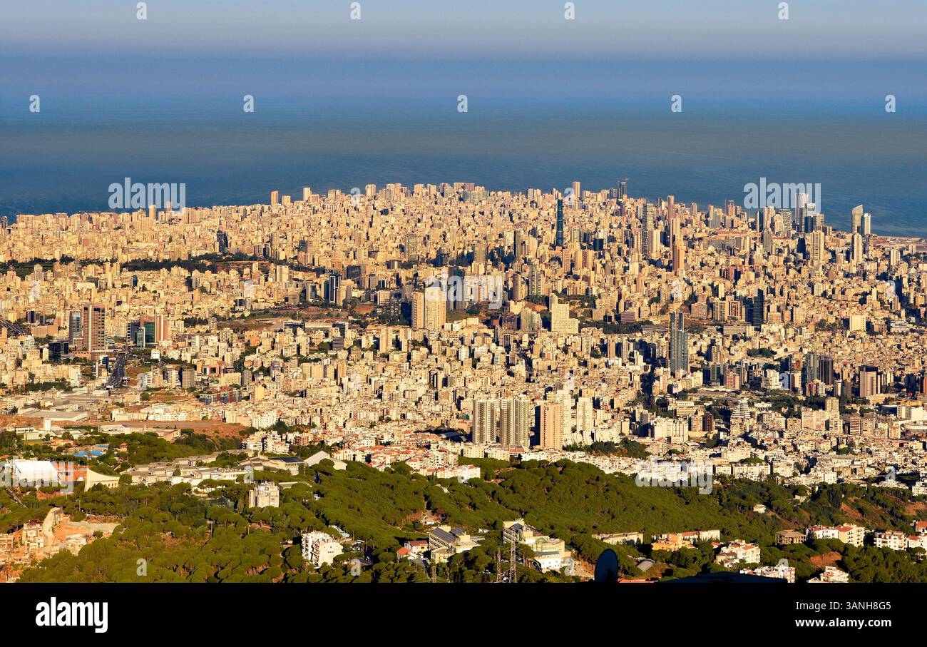 Beirut aerial view blue sky hi-res stock photography and images - Alamy