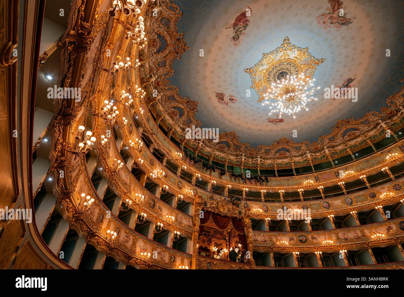 Interior view of Teatro La Fenice opera house, Venice, Veneto, Italy ...