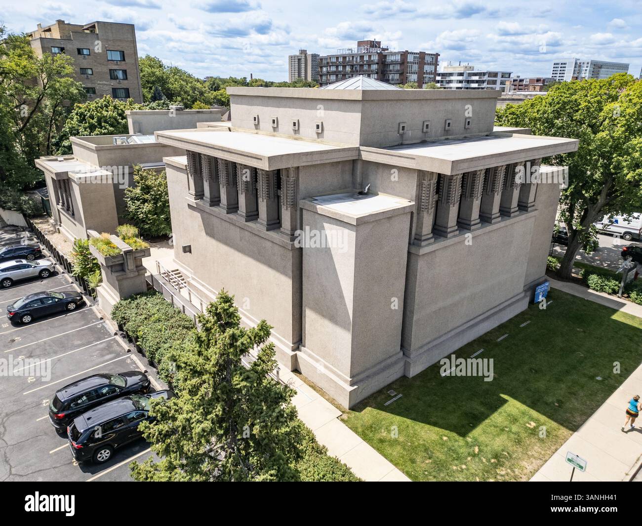 Frank Lloyd Wright, Unity Temple, Unitarian Universalist Church, Oak Park, IL 60301 Stock Photo ...