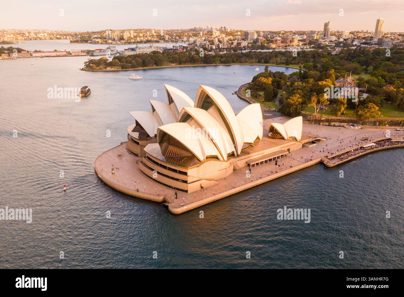 Aerial view of the Sydney Opera House, Sydney, New South Wales ...