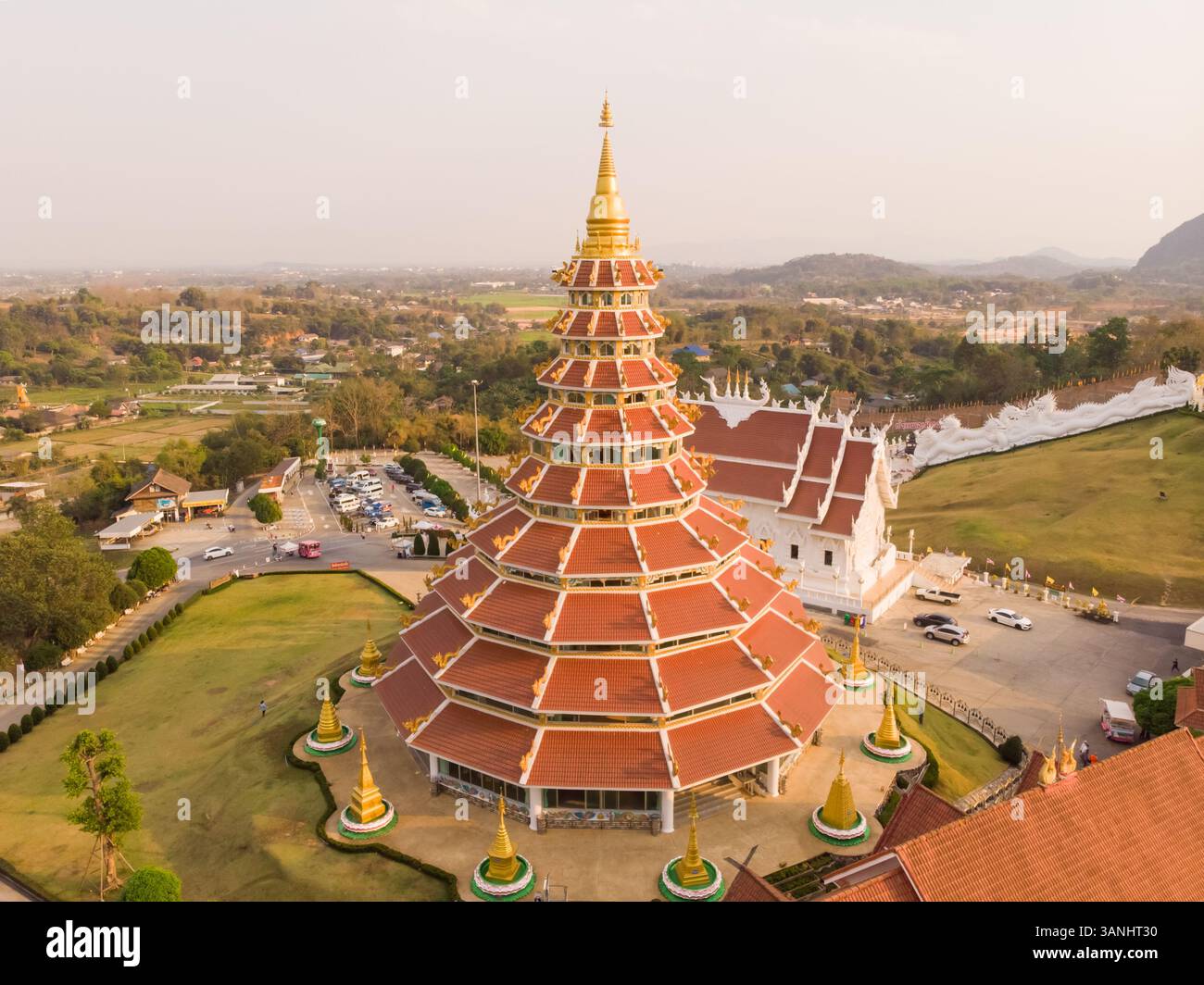 Aerial view hindu temple complex hi-res stock photography and images ...