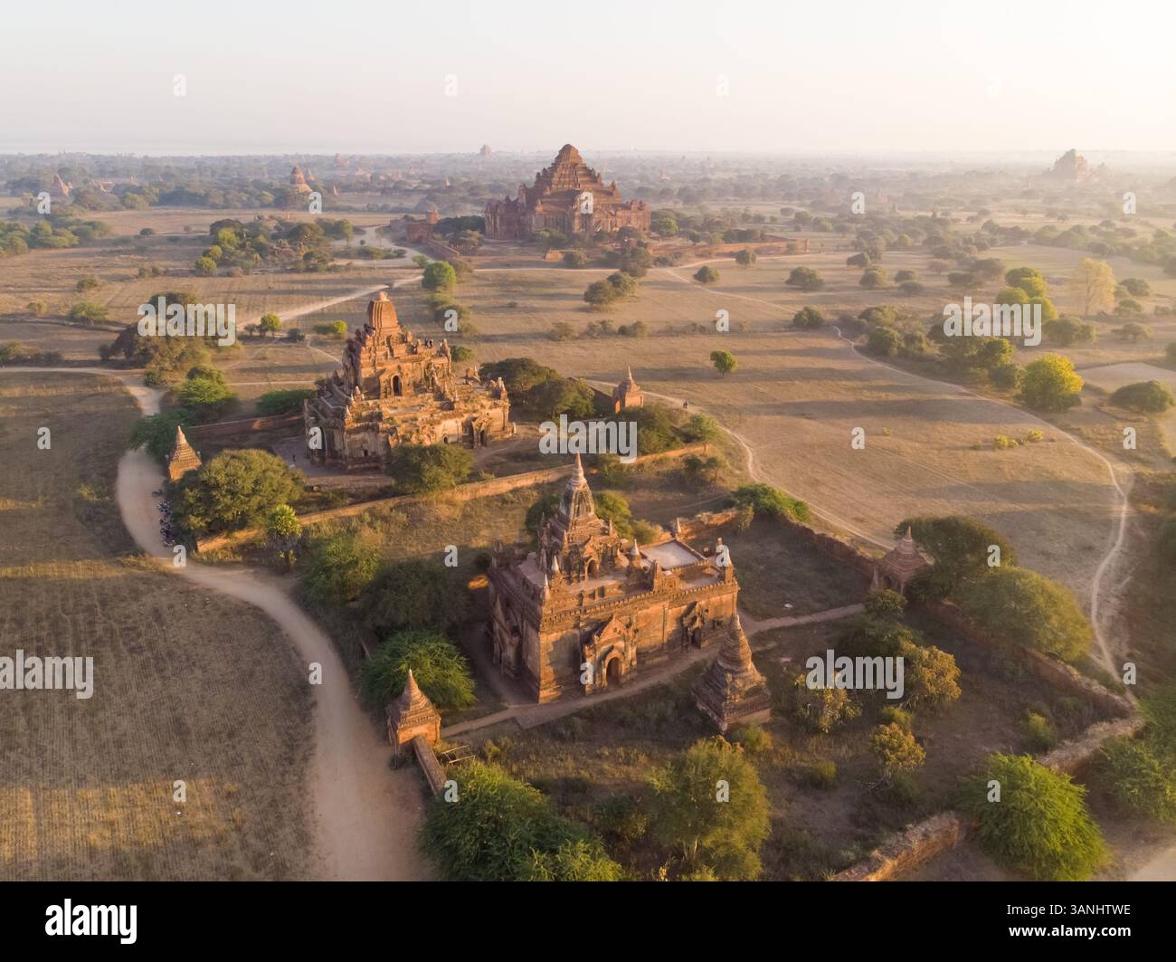 Aerial view of Bagan temples in Myanmar Stock Photo - Alamy