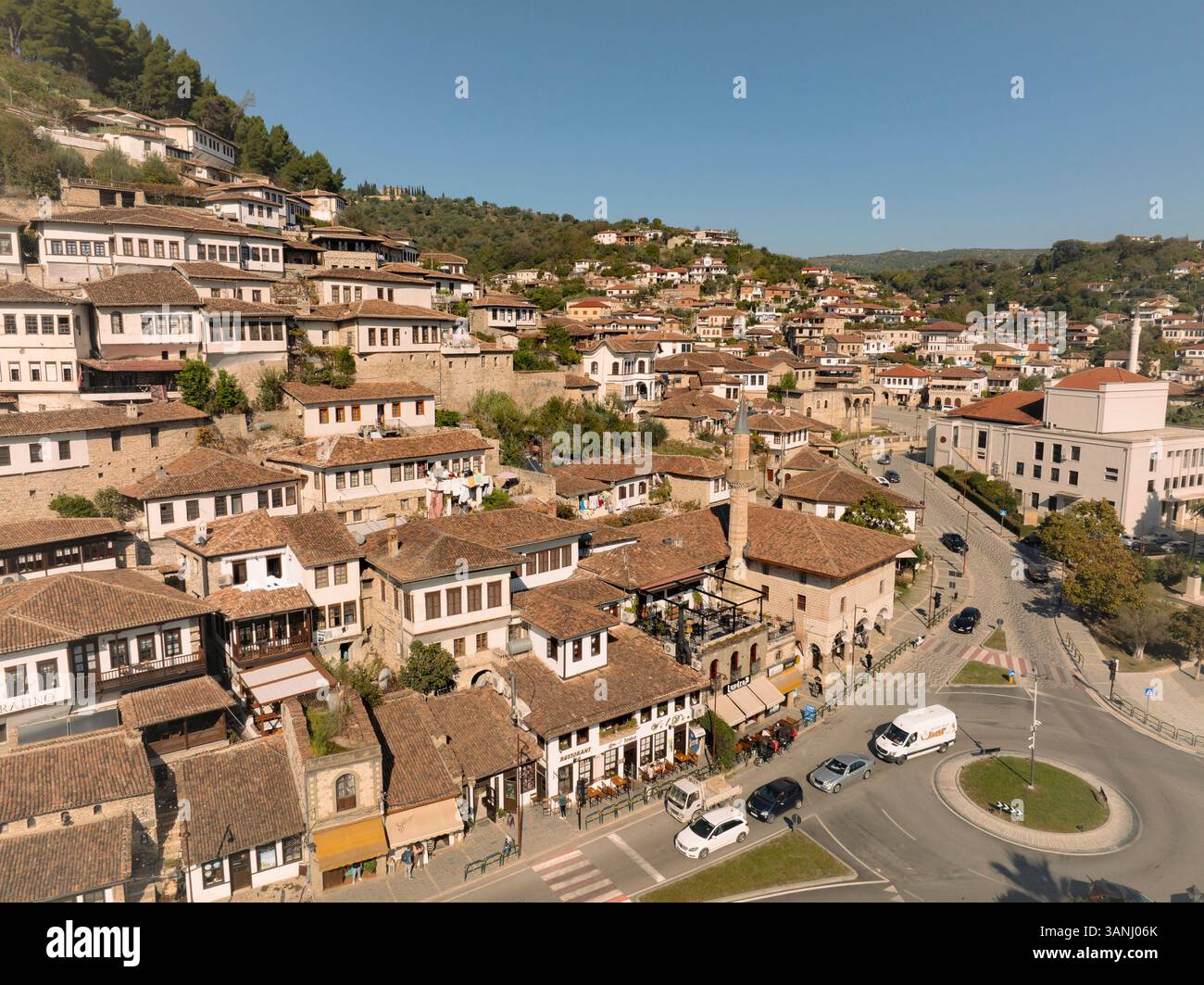 Aerial view of the historic Bachelors' Mosque and charming stone ...