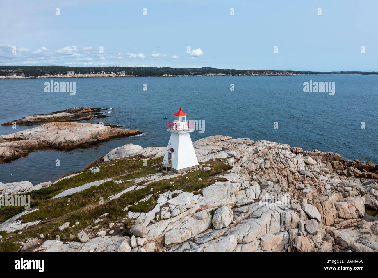 Aerial view of terence bay coastal scenery with a picturesque ...