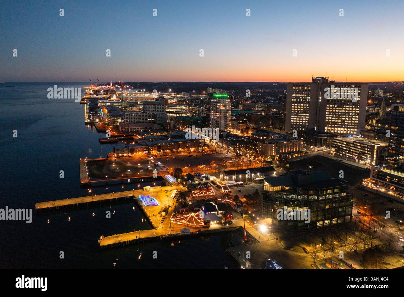 Aerial view of downtown halifax with beautiful skyline and vibrant city ...