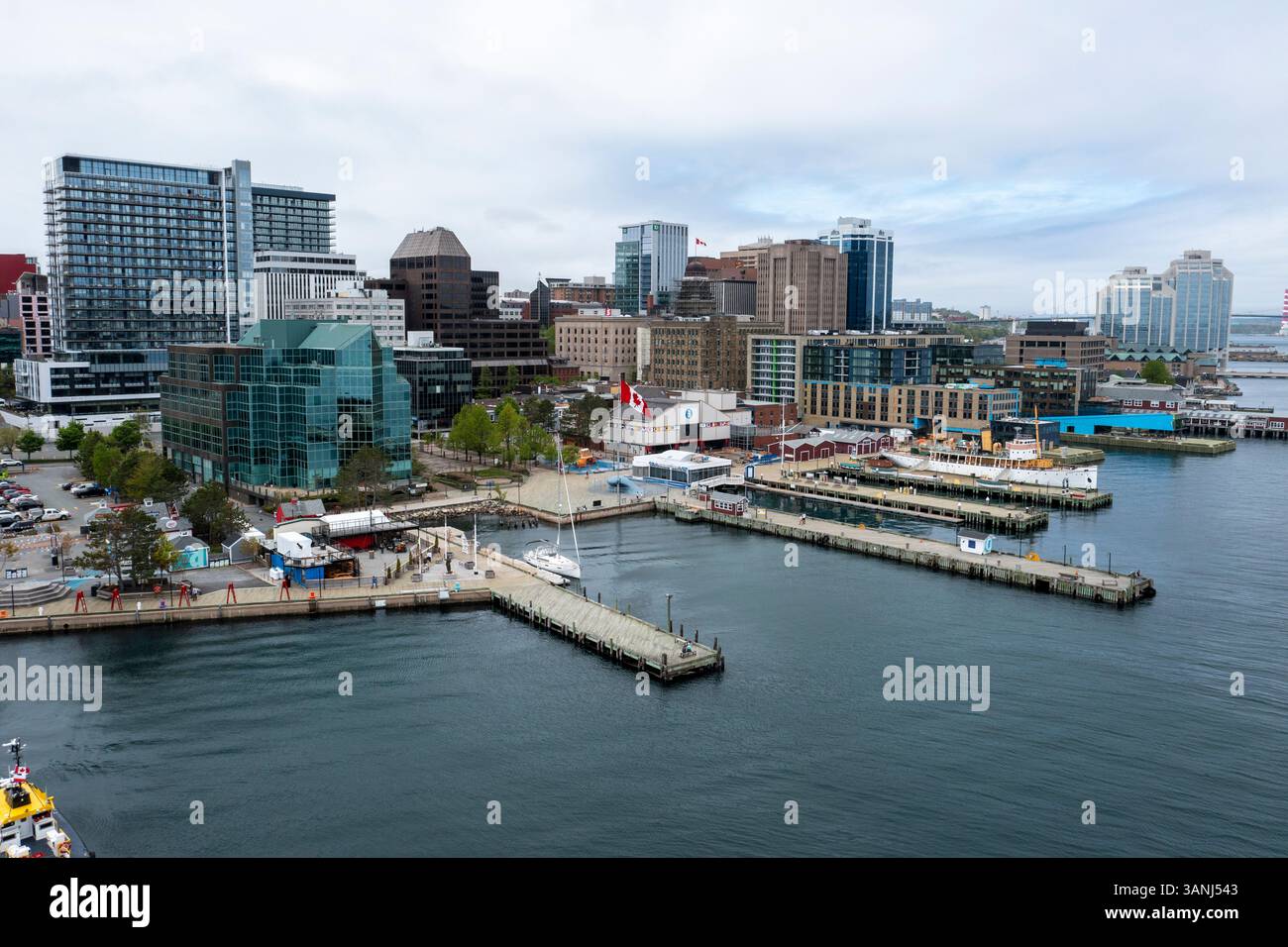 Aerial view of vibrant halifax city skyline with waterfront and harbor, halifax, canada Stock ...