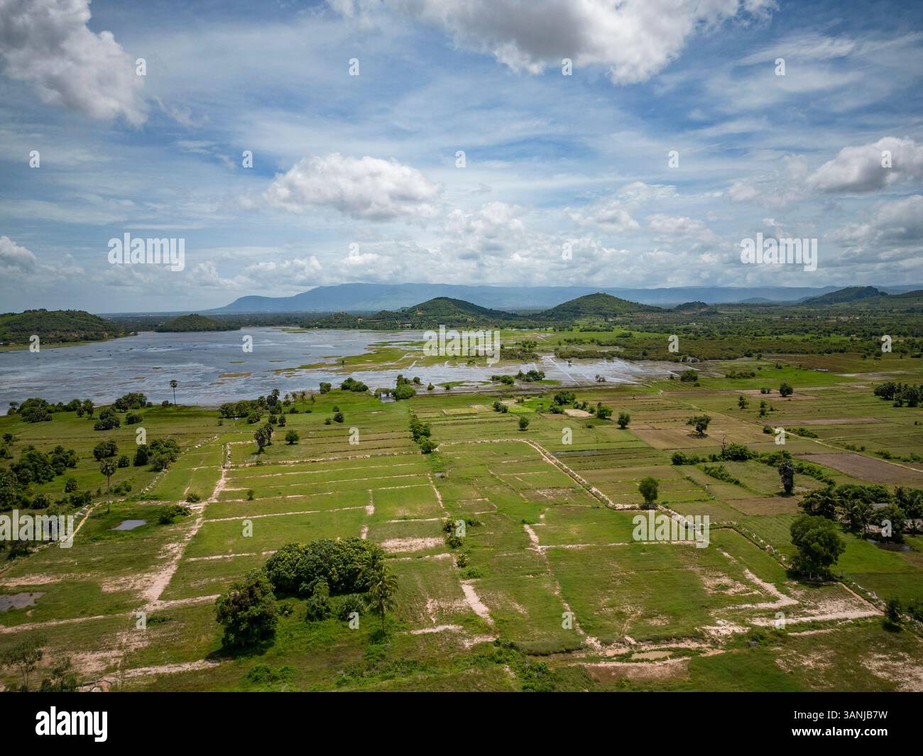 Aerial view of the secret lake, Kampot province, Cambodia Stock Photo ...