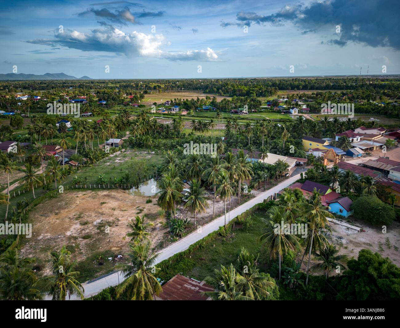 Aerial view of countryside, Kampot province, Cambodia Stock Photo - Alamy