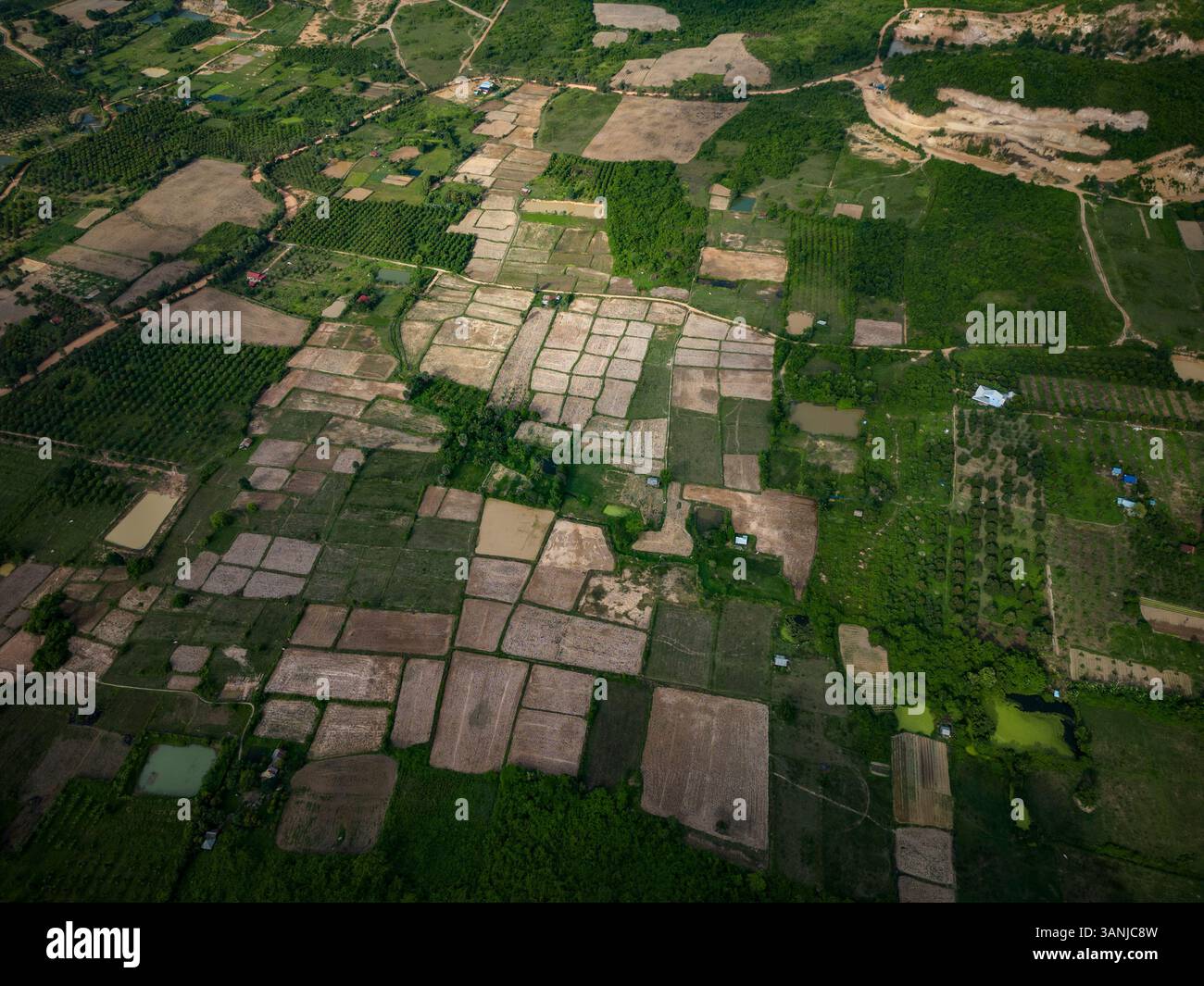 Aerial view of countryside, Kampot province, Cambodia Stock Photo - Alamy