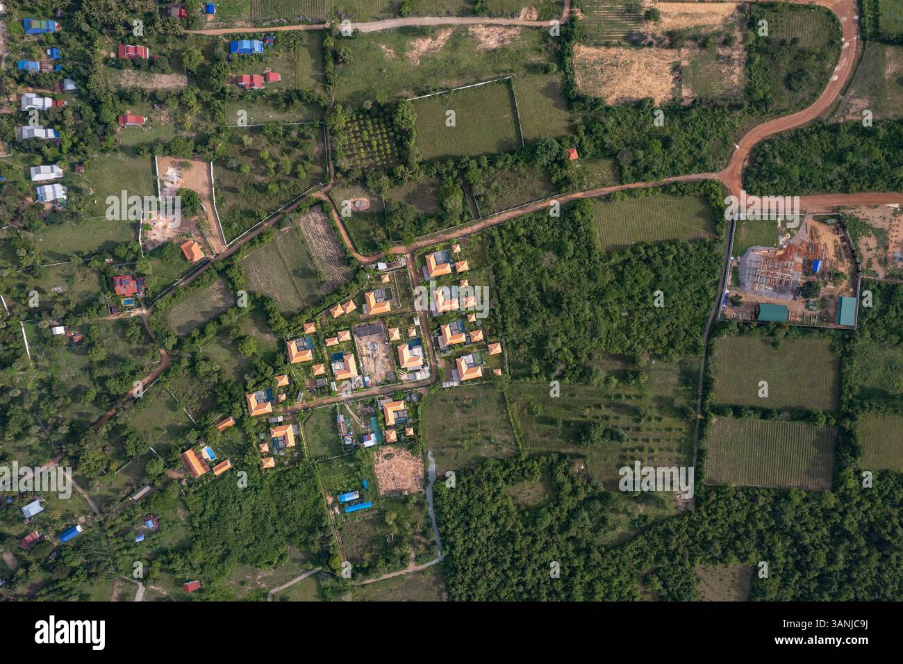 Aerial view of countryside, Kep province, Cambodia Stock Photo - Alamy