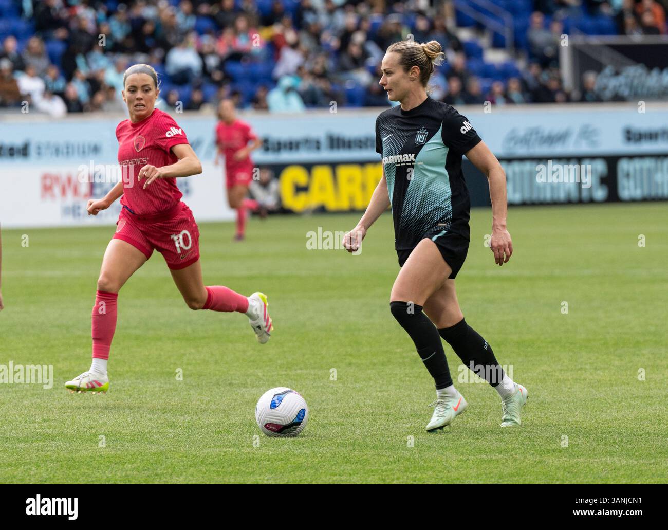 Harrison, New Jersey, USA. 13th Apr, 2025. Jaelin Howell (7) of Gotham ...